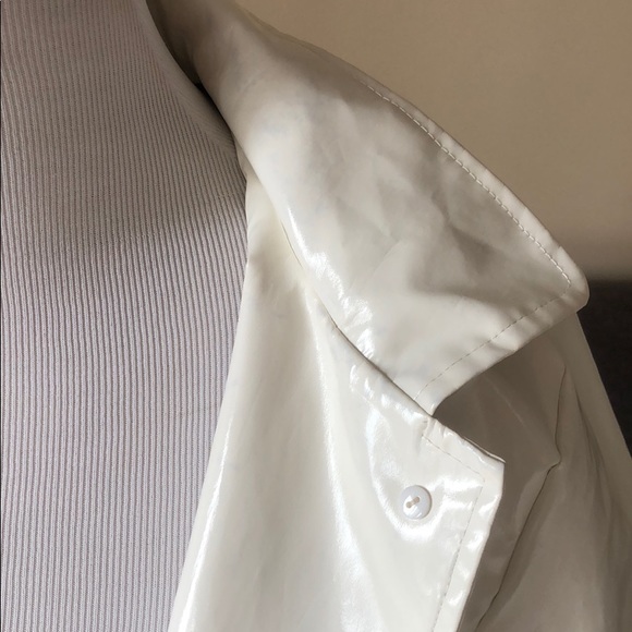 Jane Post | Jackets & Coats | Jane Post White Polka Dot Raincoat 25 ...